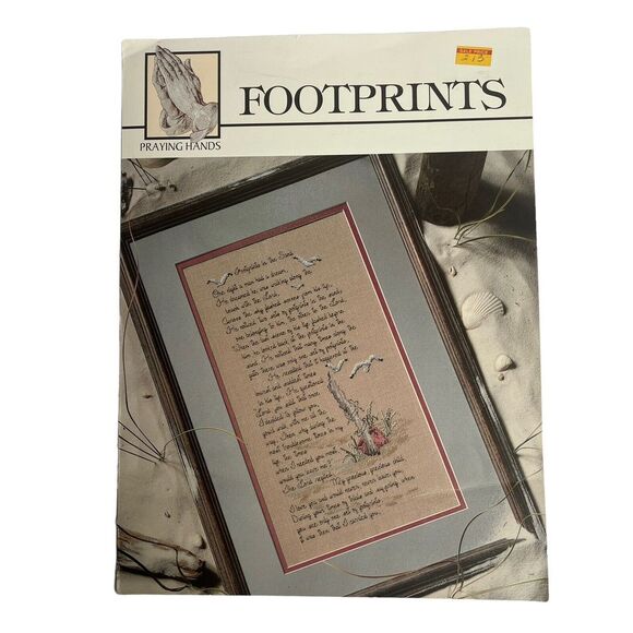 Office | Praying Hands 1996 Footprints Cross Stitch Pattern 2404 ...